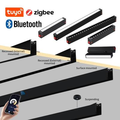 China New Design Black LED High End Linear Grille Light Showroom Lighting Magnetic Track Light for sale