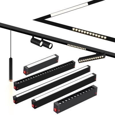 China High Voltage 220V Magnetic Track Light Embedded Intelligent Led Spotlight Floodlight for sale
