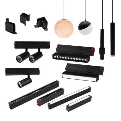 China High Voltage 220V Magnetic Track Light Intelligent Dimming Color Spotlight Track Light for sale