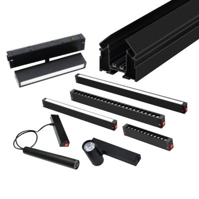 China Magnetic Track Light Embedded Surface Mounted Home Living Room Without Main Light Lighting for sale