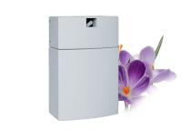 China 500ml white powder coat metal automatic air freshener dispenser build-in fan and fragrance refilled for sale
