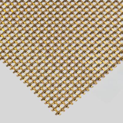 China Cabinet Decoration Brass Crimped Wire Mesh Crimped Lock Weave Type for sale