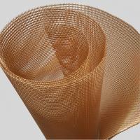 China Phosphorized Copper Glass Laminated Wire Mesh 1.5mm For Space Divider for sale