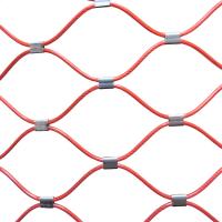 China 2.4mm Pvc Coated Ferrule Rope Mesh Different Color For Decoration for sale