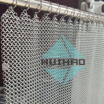 China Stainless Steel 316l Chainmail Fireplace Screen Customized Easy To Be Hanged for sale