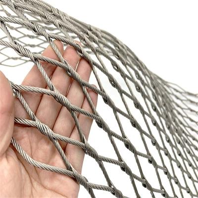 China 7 × 7 Knotted Type Stainless Steel Cable Mesh Fence For Balustrade Infill System for sale