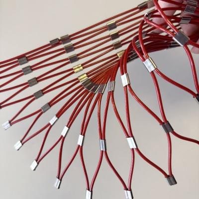 China PVC Coated Ferrule Type Stainless Steel Cable Mesh 7x7 for sale