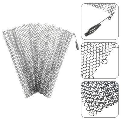 China Stainless Steel 304 Fireplace Screen Mesh Curtain 6mm Hole for sale