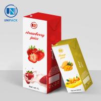 China UNIPACK High quality volume 125ml-1000ml aseptic brick milk carton fruit juice for packaging for sale