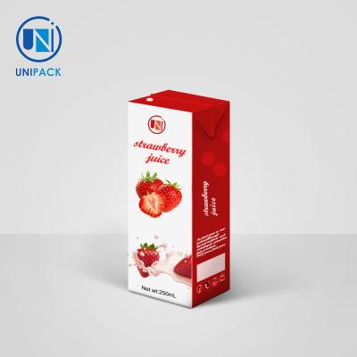 China UNIPACK Hot Sale 125ml-1000ml aseptic brick milk/juice for packing carton for sale
