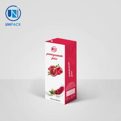 China Unipack High Quality 200 Ml Disposable Standard Box Packing Juice Aseptic Carton Pack for sale