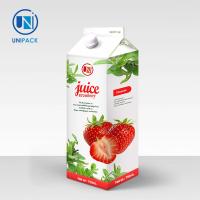 China Unipack Luxury Beverage Box Slim Cartons Filling Boxes Cartons Fruit Gable Top Carton for sale