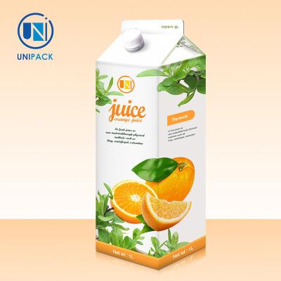 China Unipack Beverage Carton  Fruit Package Box For Juice Milk Cartons Fruit Gable Top Carton for sale