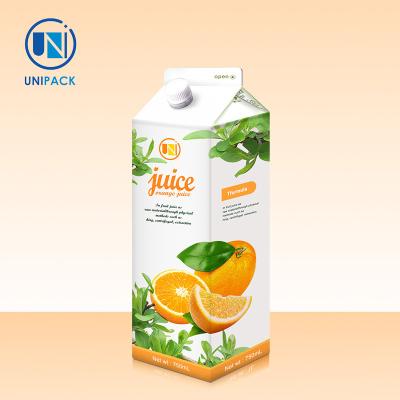 China Unipack Packaging Box Waterproof Slim Cartons Filling Boxes Cartons Fruit Gable Top Carton for sale