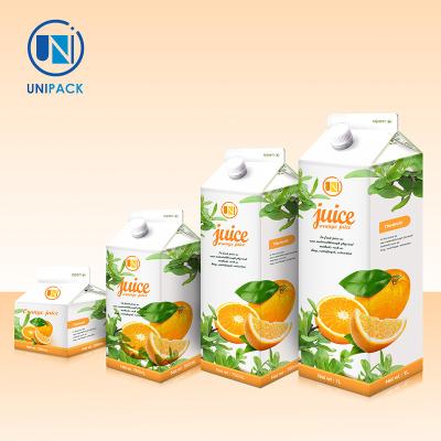 China Unipack Factory price Beverage Packaging Material Pak Gable Top Carton for sale