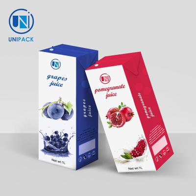 China Unipack Aseptic cartons packaging for juices For Disposable Juices Boxes Packing For Drinks Cartons for sale