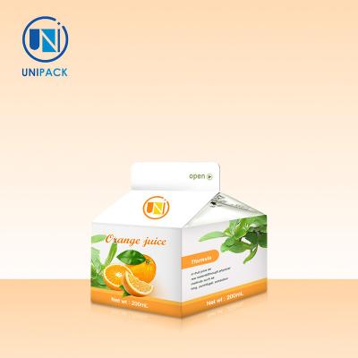 China Unipack High-end Packaging Box Milk And Juice Carton Gable Top Carton for sale