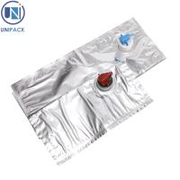 China UNIPACK Aluminum Foil Coffee Milk Juice Wine Bib Bag In Box Dispenser With Valve for sale