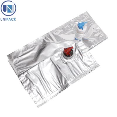 China UNIPACK Aluminum Foil Coffee Milk Juice Wine Bib Bag In Box Dispenser With Valve for sale