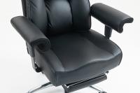 China Class4 80mm Gas Lift Heavy Duty Office Chair Adjustable Arms 350mm Chrome Metal Base for sale