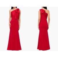 China Sexy One-Shoulder Red Long Evening Dress Mermaid Gown Sleeveless Custom-made Size Manufacturer for sale