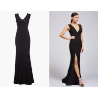 China Perfect Manufacturer Deep V-neck Sleeveless Full-length Trumpet Gown Evening Dress Front Split Slit Plus Size for sale