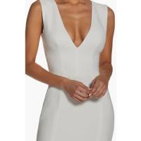 China Perfect Manufacturer Deep V-neck Sleeveless Full-length Trumpet Gown Evening Dress Front Split Slit Plus Size for sale