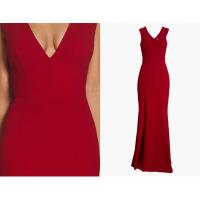 China Perfect Manufacturer Deep V-neck Sleeveless Full-length Trumpet Gown Evening Dress Front Split Slit Plus Size for sale