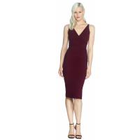 China Perfect Sleeveless Sexy Plus Size Short Red Evening Dress V-neck Spaghetti Straps Sheath Ruffles Knee-length for sale