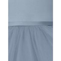 China New Design Blue Tulle Flower Girl Dress Children's Dresses Gown V-neck Customized Sleeveless for sale