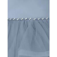 China Beautiful Girl Kids Dress Blue Tulle OEM ODM Baby Flower Girl Dresses Sleeveless Round Neckline Ruffles Ball Gown Wholes for sale