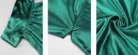 China Halter Backless A-line Satin Short Dress Teal for sale