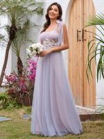 China Empire A-line Sleeveless Frenulum Knotting Sweetheart Neck Spaghetti Strap Waist Applique Pink Tulle Evening Dress for sale