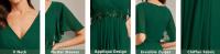 China Empire Plus Size Applique Short Sleeve A-line V-neck Flutter Sleeves Invisible Zipper Mint Green Chiffon Graduation Dres for sale