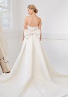 China Sexy Custom-made Size Sweetheart Neckline Zipper Sweep Train Mermaid White Satin Bride Wedding Dress for sale