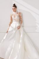 China Glamorous Pleated Two Straps Plus Size White Satin Bride Ball Gown Wedding Dress for sale