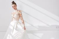China Glamorous Pleated Two Straps Plus Size White Satin Bride Ball Gown Wedding Dress for sale