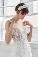 China Elegant Plus Size Sheath Square Neckline & Back Sweep Train Zipper White Lace Mermaid Bride Wedding Dress for sale