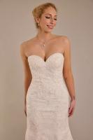 China Beautiful Beaded Appliques Strapless Sheath Mermaid Chapel Train Removable Cap Sleeve Zipper White Satin Wedding Dress for sale