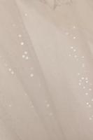China Plus Size V-neck Beaded Empire Spaghetti Strap Applique Lace-up Chapel Train Ivory Tulle Tank Ball Gown Wedding Dress for sale