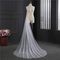 China Customized Wholesale 3 Meters Long Tulle A Top Vantage Bridal Wedding Dress Veil With Hair Comb for sale