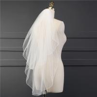 China Customized Wholesale Two Layers Tulle A Top Vantage Short Bridal Wedding Dress Veil With Hair Comb for sale