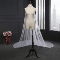 China Beautiful Customized 3m*3m Wholesale Long Cathedral Tulle Bridal Wedding White Veil With Hair Comb for sale