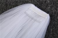 China Unique Customized 3.5m*3m Wholesale Long Cathedral Appliqued Lace Two Layers Tulle Bridal Wedding White Veil With Hair C for sale