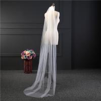 China Elegant Customized Wholesale 2m*1.5m Tulle Bridal Wedding White Veil With Hair Comb for sale