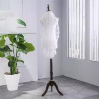 China Unique Customized Wholesale Appliqued Lace Tulle Bridal Wedding White Veil With Hair Comb for sale