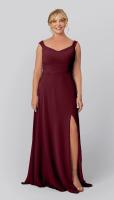 China Modern Off-the-shoulder Sweetheart Neckline A-line Split Slit Zipper Black Chiffon Mother Of The Bride Dress for sale
