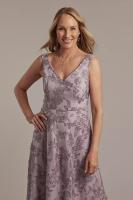 China Classic A-line V-neck Two Straps Plus Size Zipper Lavender Haze Lace Mother Of The Bride Dress for sale