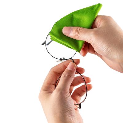 China Household Microfiber Glasses Cloth 10x15cm For Window Eyeglasses Polishing for sale