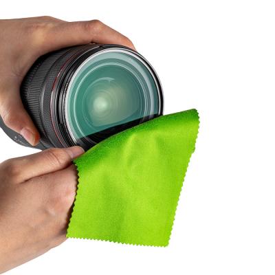 China Reusable Microfiber Glasses Cloth Foldable Glasses Polisher Customized Color for sale